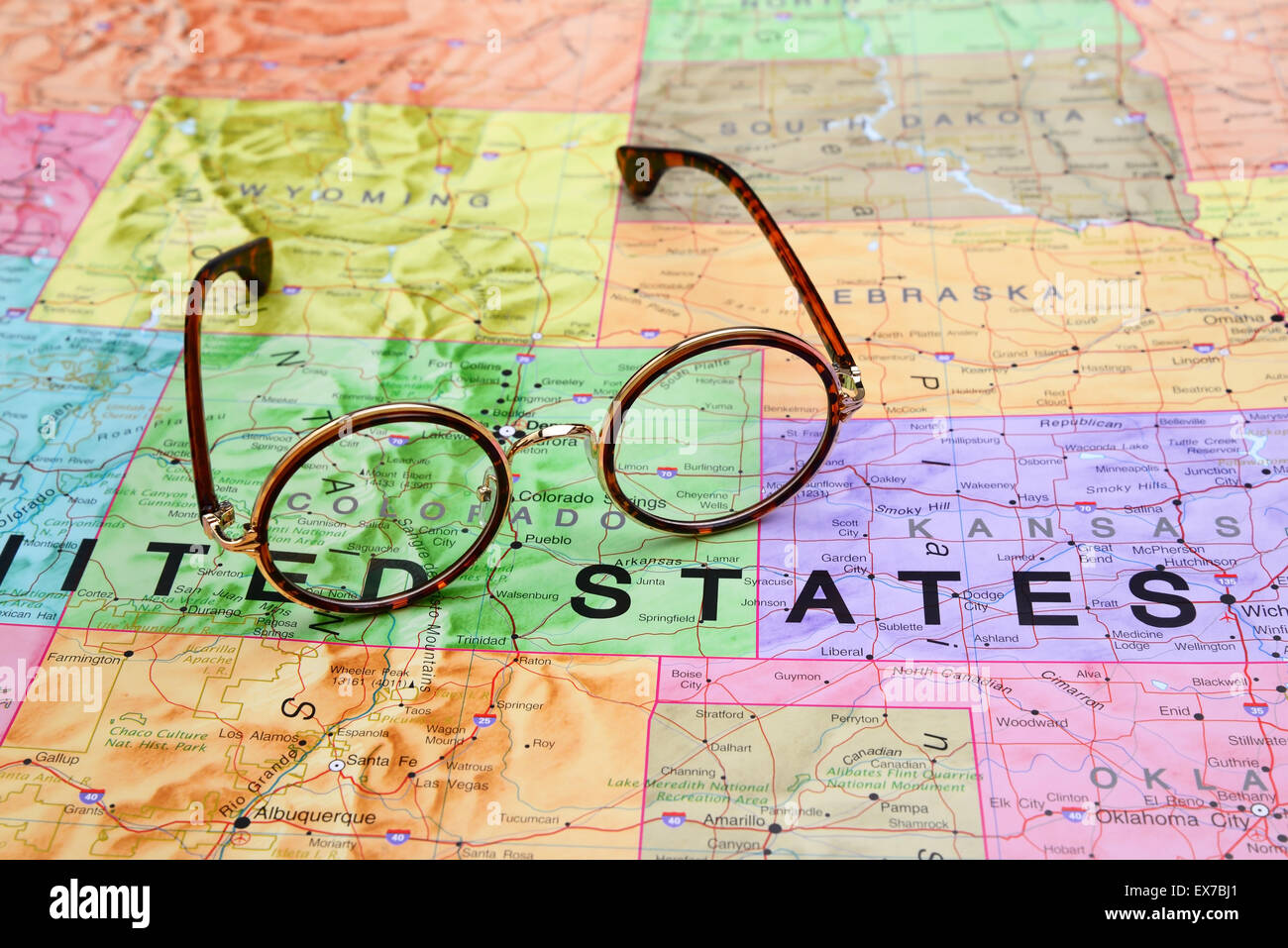 Political Map Of Colorado High Resolution Stock Photography and Images ...