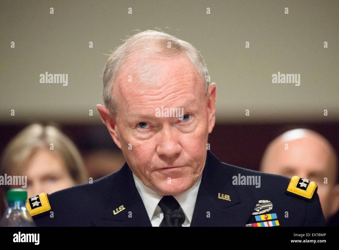 US Joint Chiefs Chairman General Martin Dempsey testifies before the ...