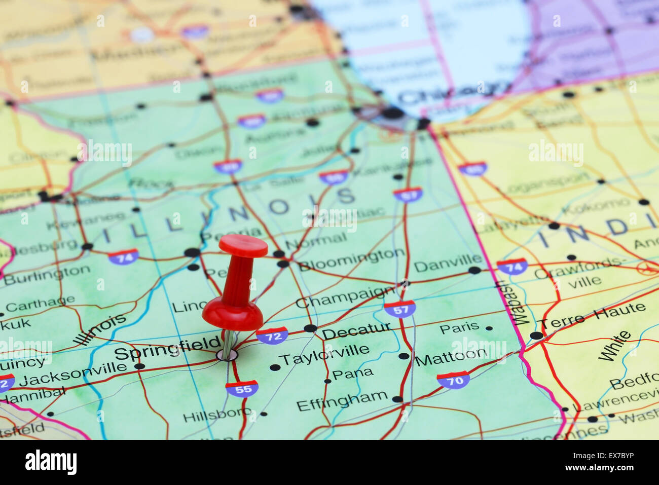 Map of springfield hi-res stock photography and images - Alamy