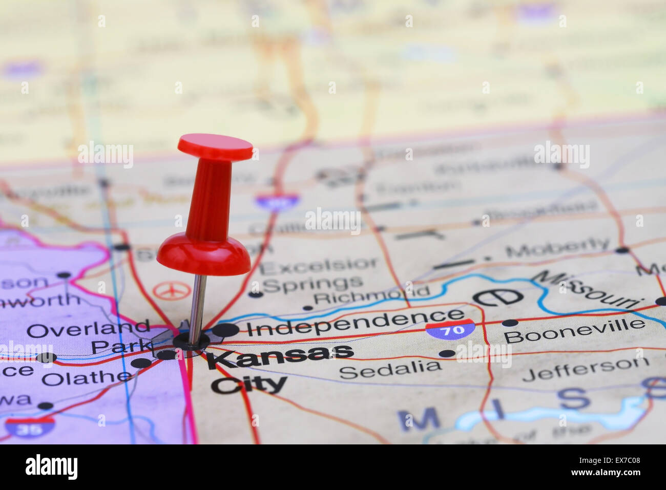 Map of kansas city hi-res stock photography and images - Alamy