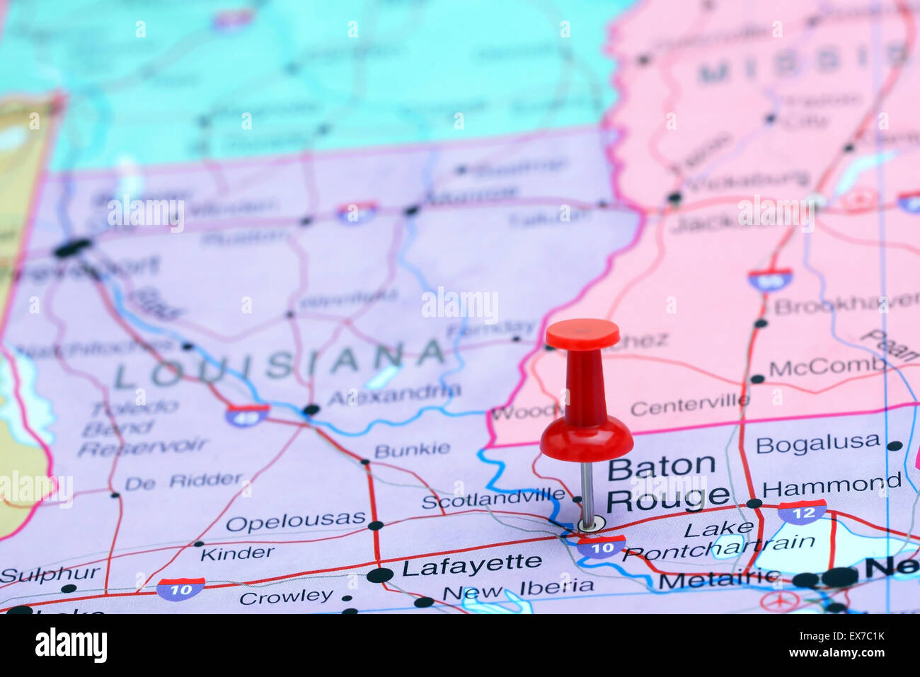 Map Of Baton Rouge Louisiana High Resolution Stock Photography and ...