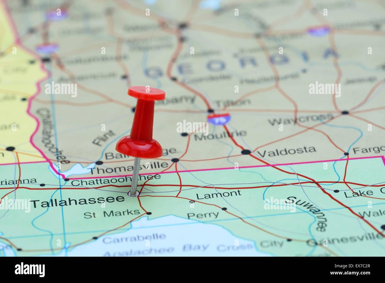 Tallahassee map hi-res stock photography and images - Alamy