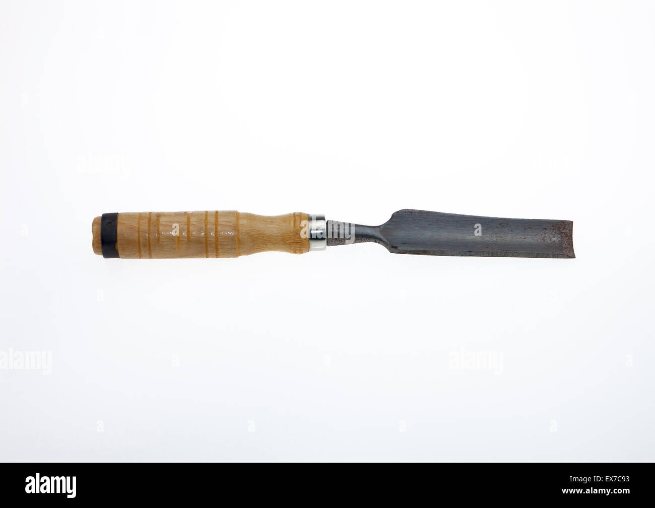 Chisel wood handle isolated on white background Stock Photo - Alamy