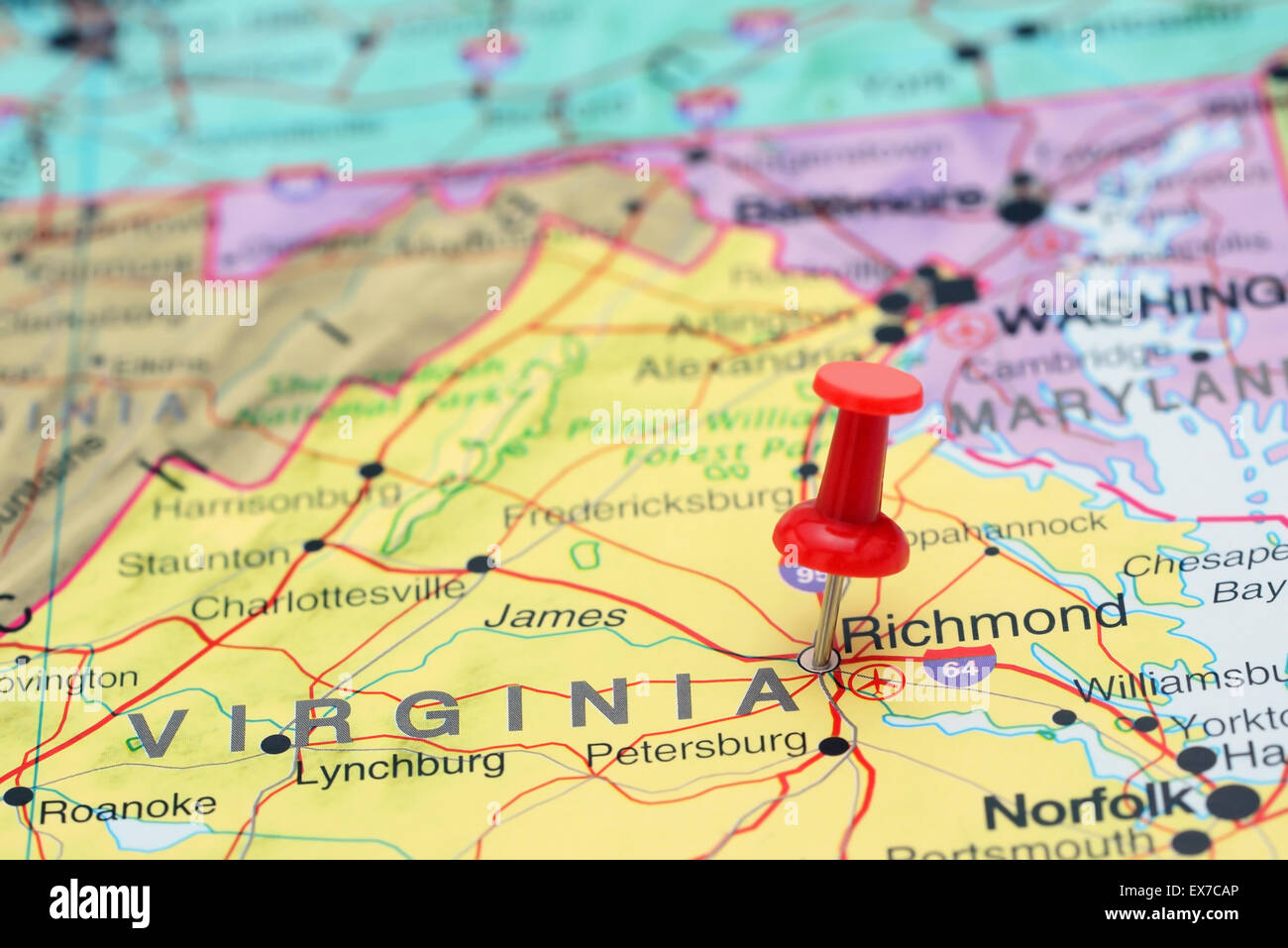 Map of richmond hi-res stock photography and images - Alamy