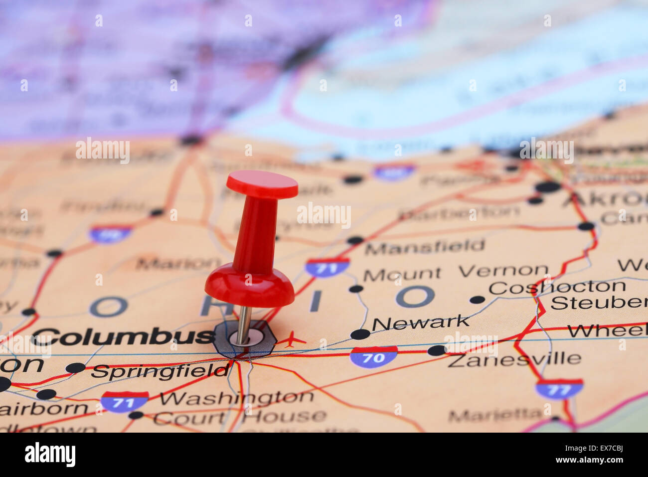 Map of columbus hi-res stock photography and images - Alamy