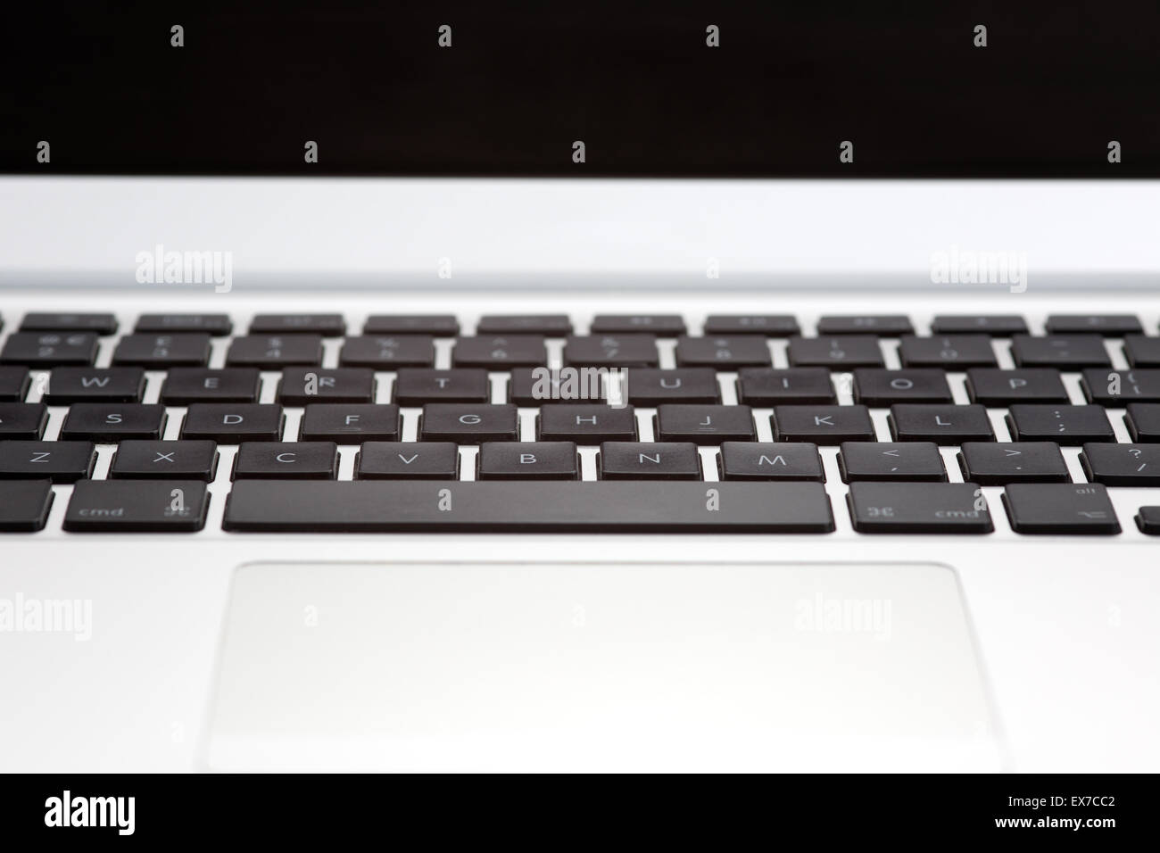 Laptop Computer Front On Close Up Shallow Depth of Field Stock Photo ...