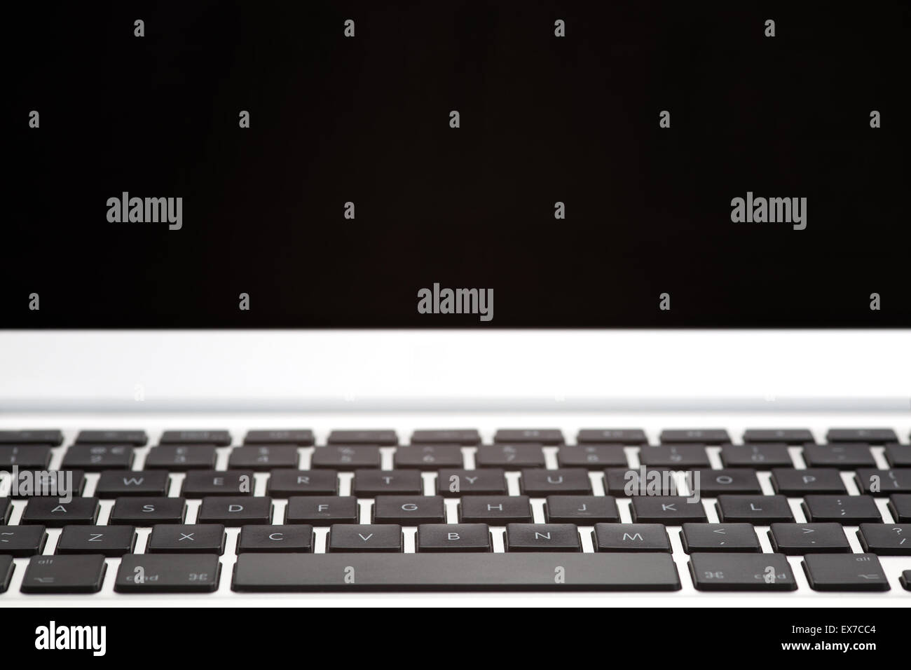 Laptop Computer Front On Close Up Shallow Depth of Field Stock Photo ...