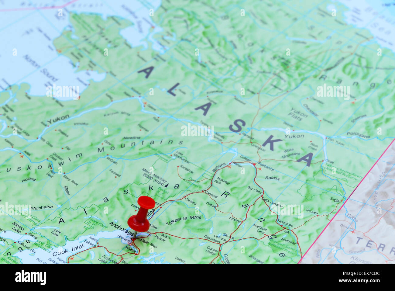 Anchorage on a map hi-res stock photography and images - Alamy