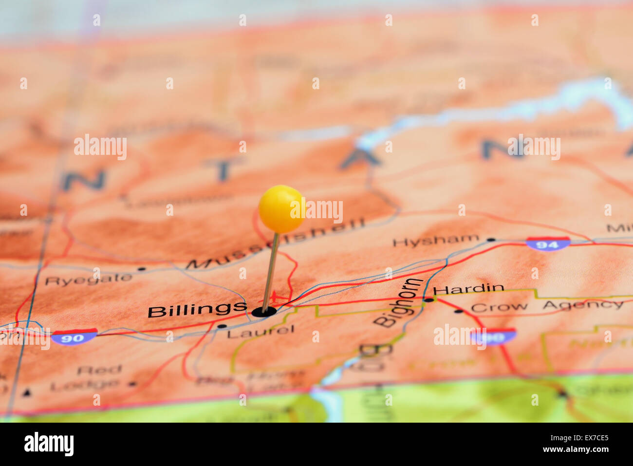 Billings montana map hi-res stock photography and images - Alamy