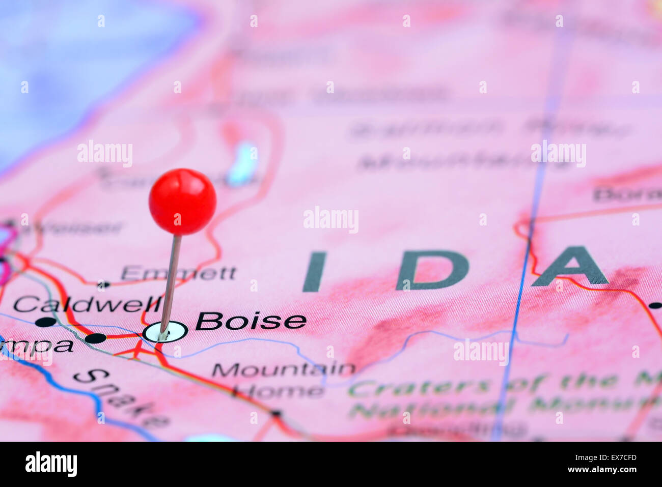 Boise on a map hi-res stock photography and images - Alamy
