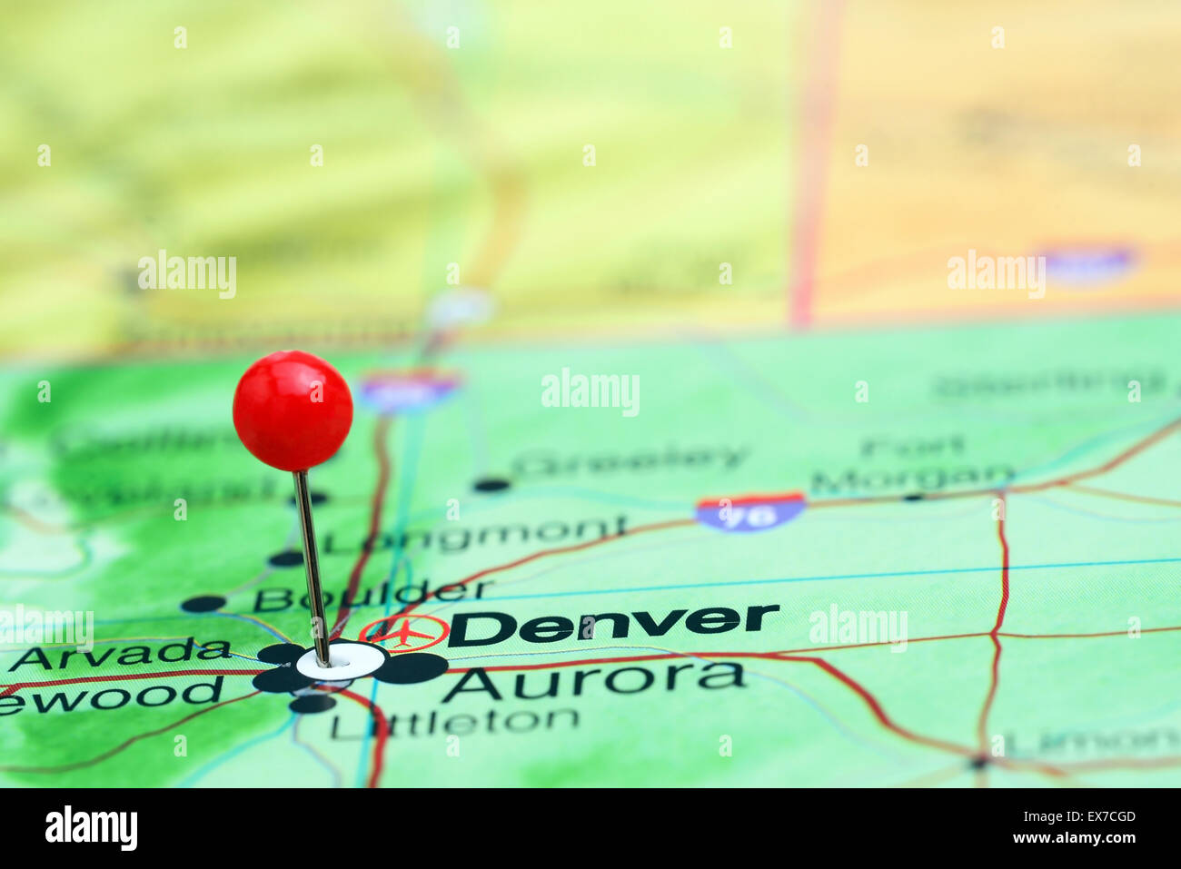 Map of denver hi-res stock photography and images - Alamy