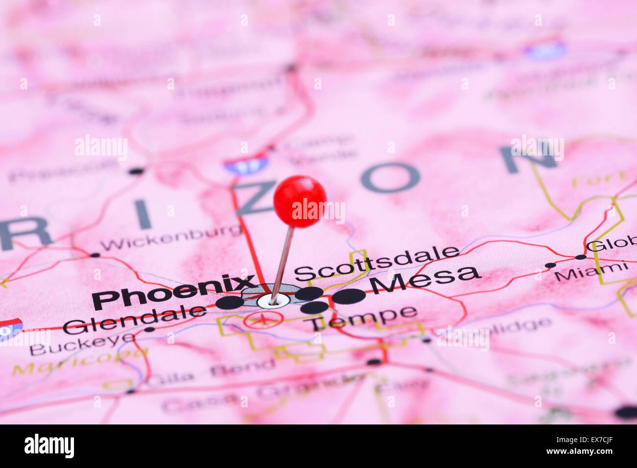 Map of phoenix hi-res stock photography and images - Alamy