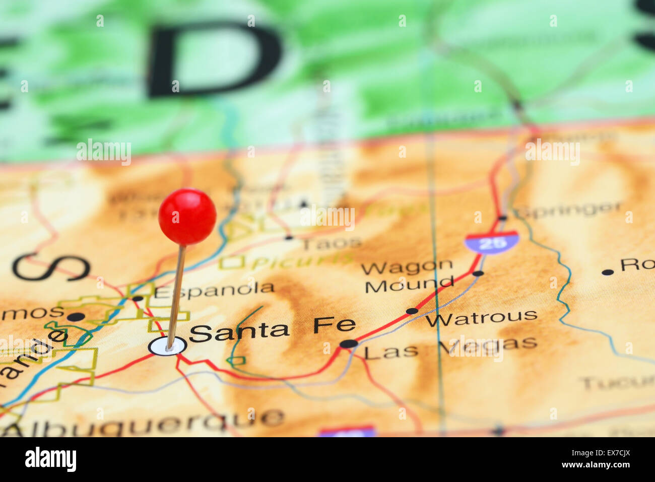 Santa fe new mexico map hi-res stock photography and images - Alamy