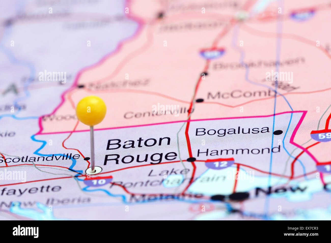 Map of baton rouge louisiana hi-res stock photography and images - Alamy