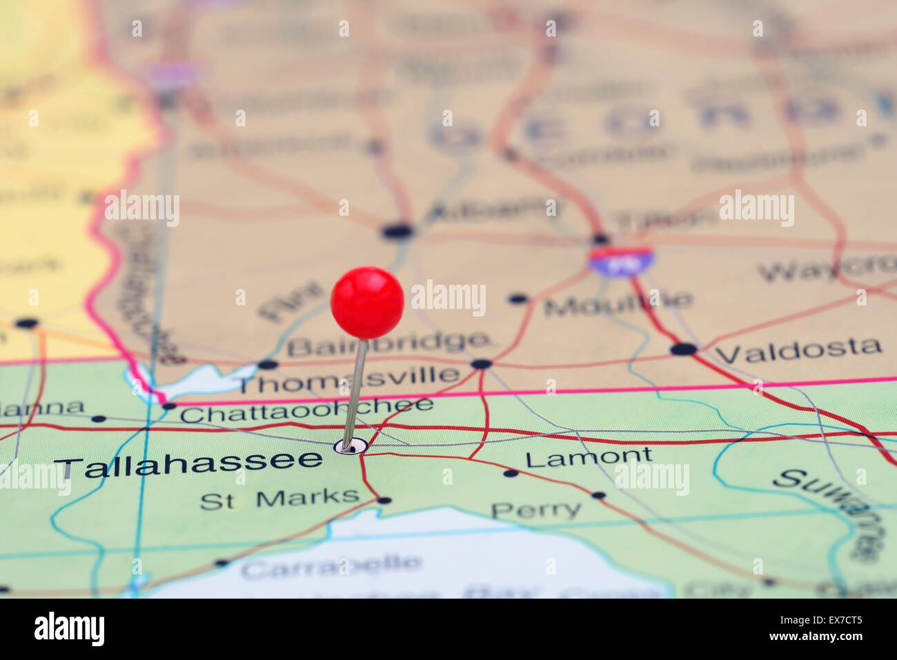 Tallahassee map hi-res stock photography and images - Alamy