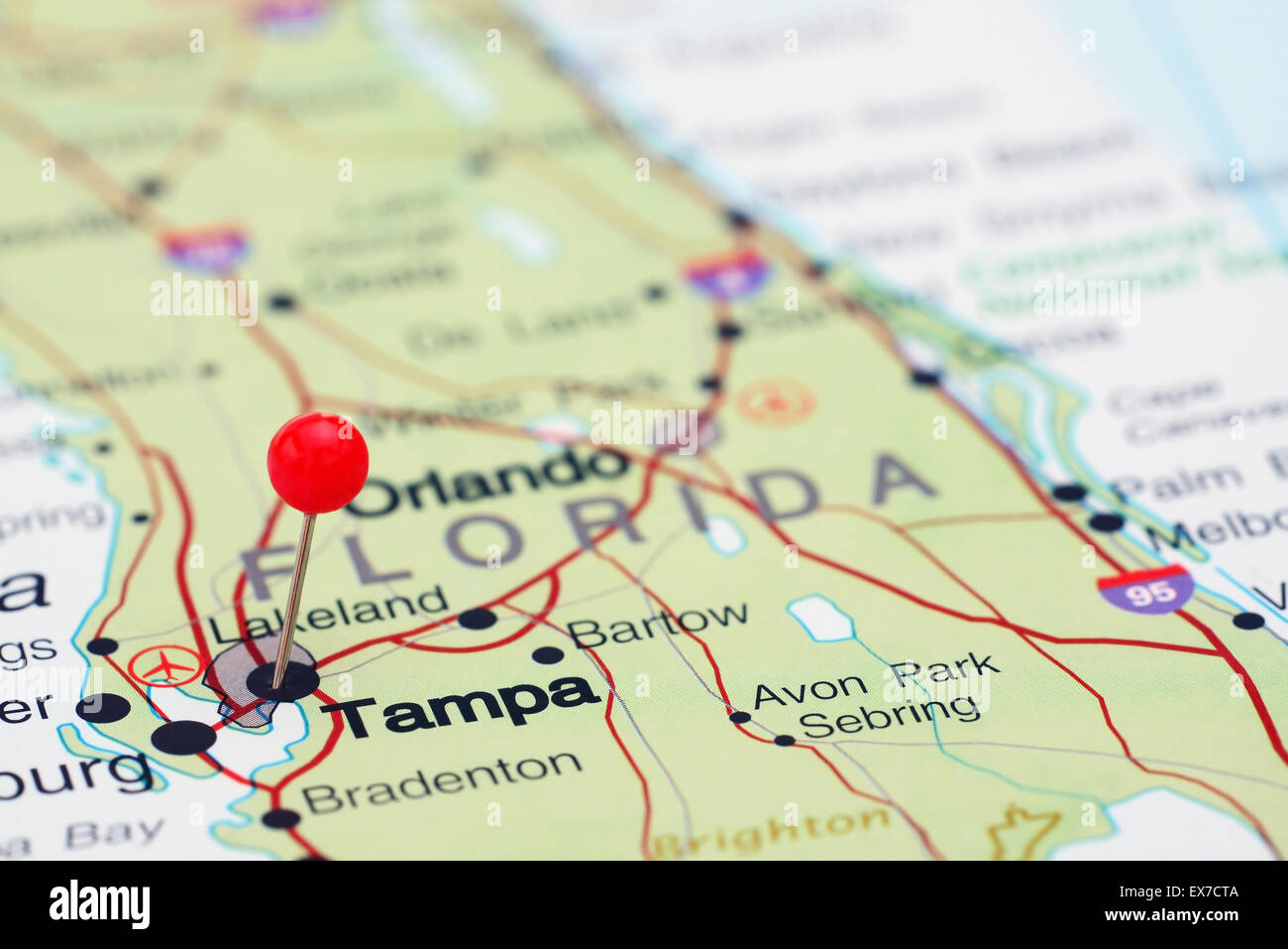 Tampa map hi-res stock photography and images - Alamy