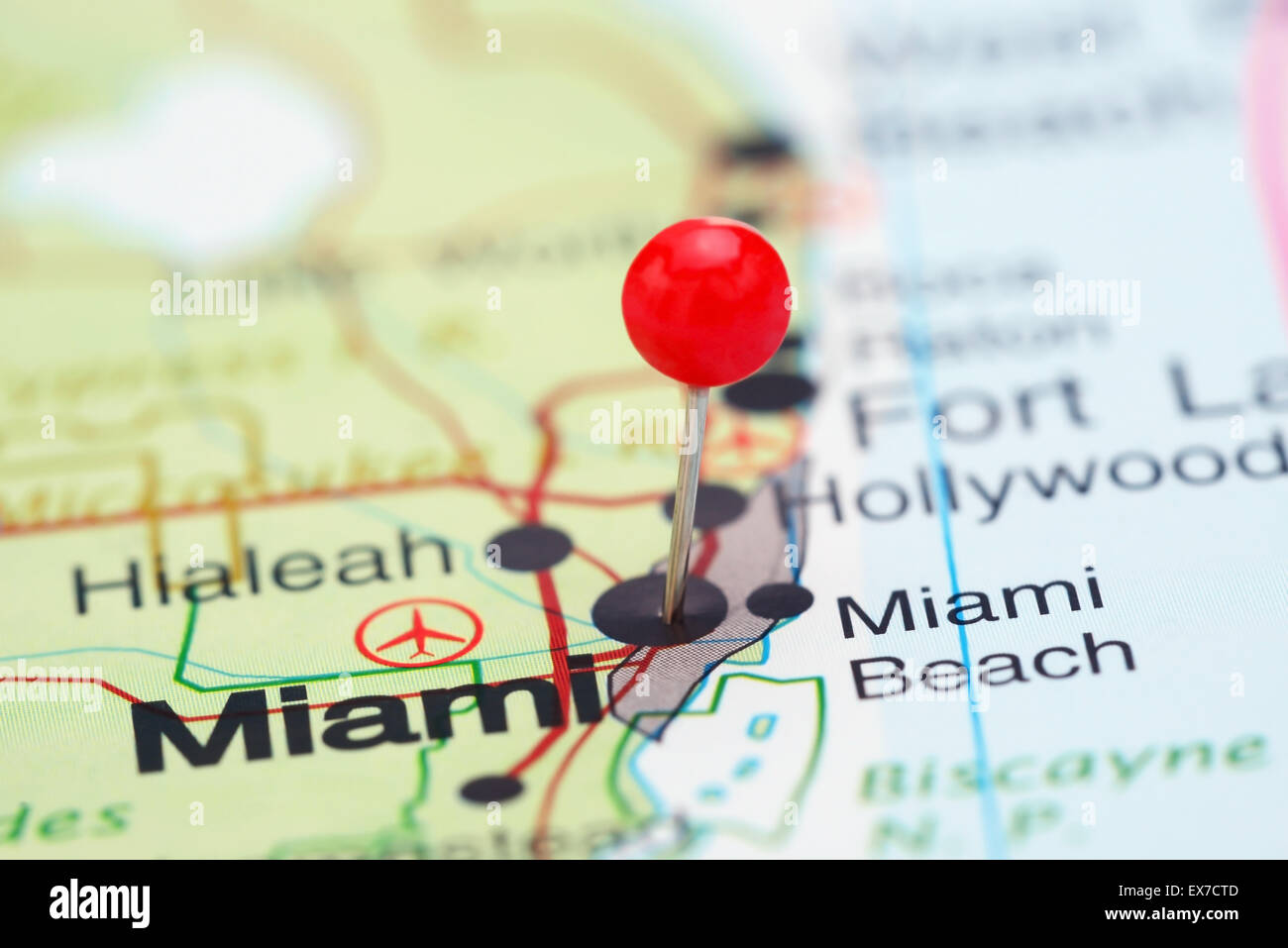 Map of miami hi-res stock photography and images - Alamy