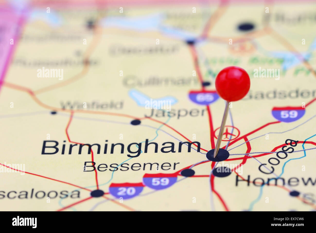 Birmingham alabama on a map hi-res stock photography and images - Alamy