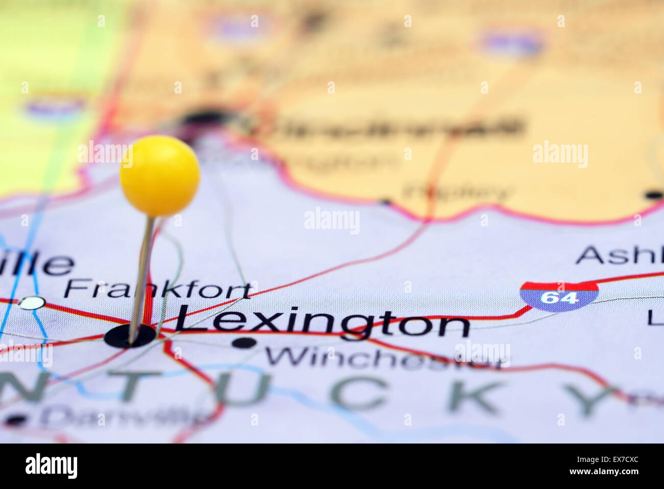 Map of lexington kentucky hi-res stock photography and images - Alamy