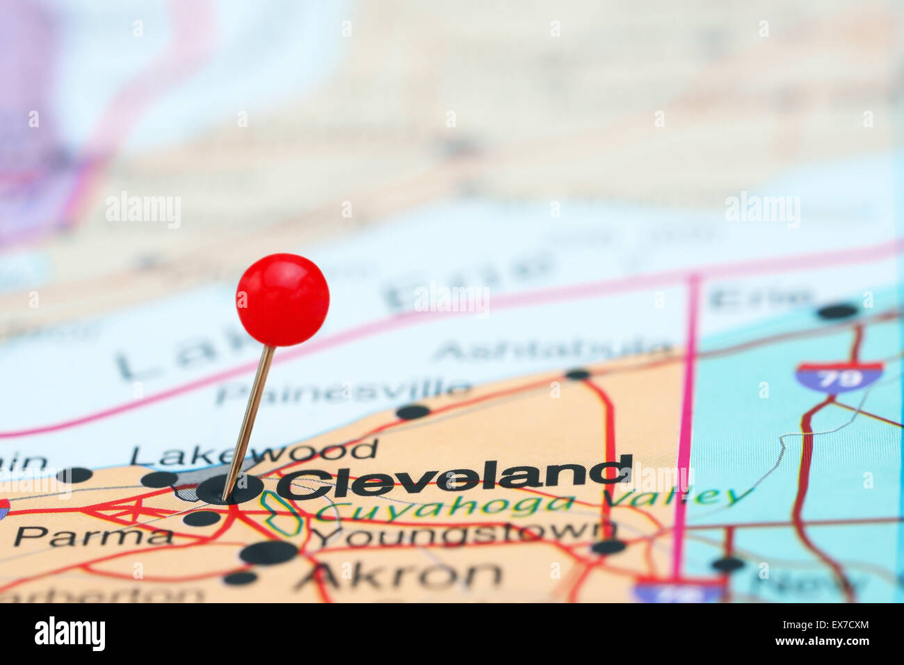 Map of cleveland hi-res stock photography and images - Alamy