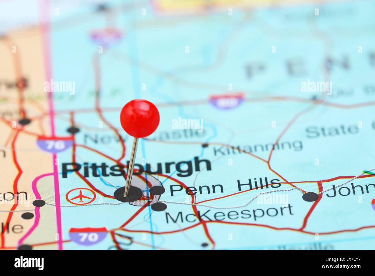 Map of pittsburgh hi-res stock photography and images - Alamy