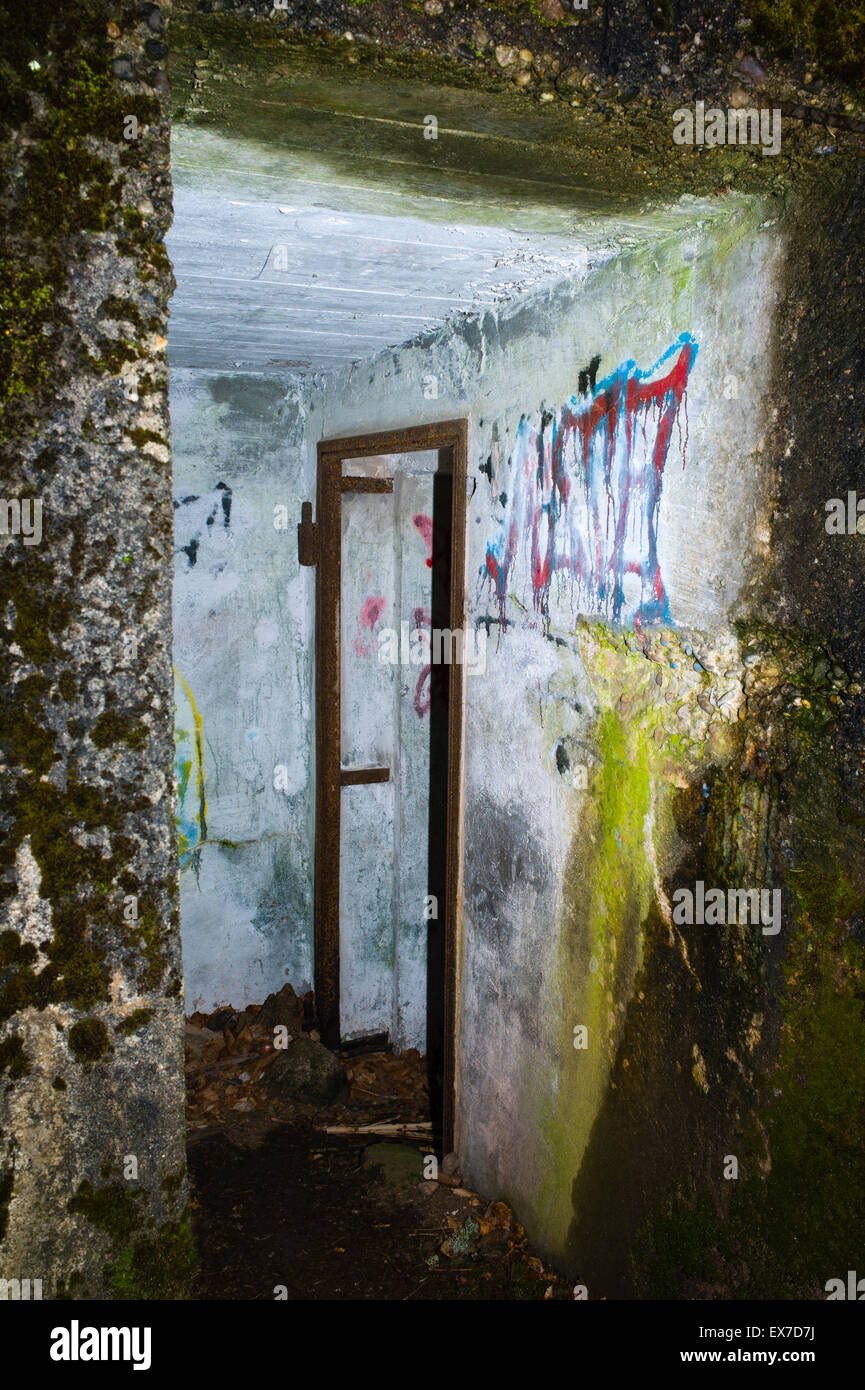 WW2 Bunker near the Schwarzenbachtalsperre dam Forbach Black Forest ...