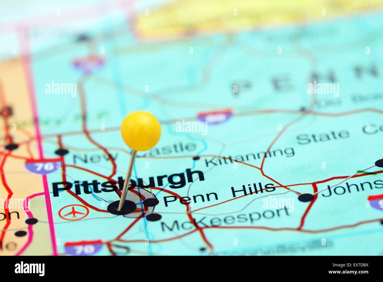 Map of pittsburgh hi-res stock photography and images - Alamy