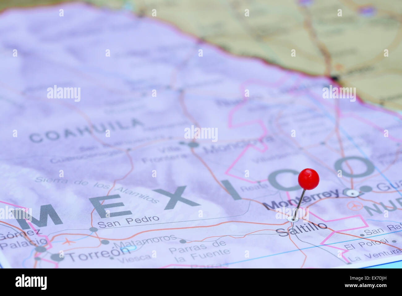 Saltillo mexico on a map hi-res stock photography and images - Alamy