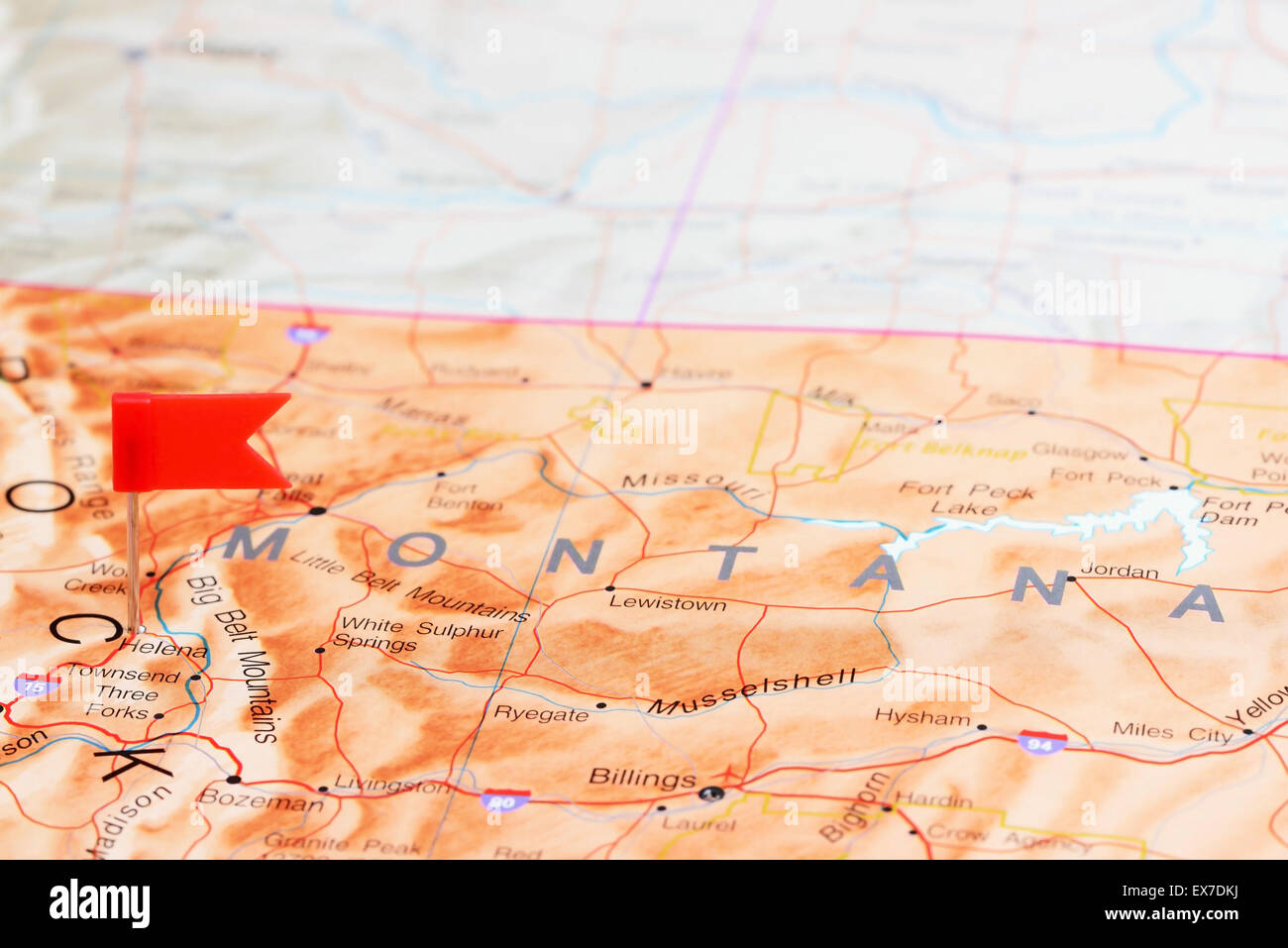 Helena montana map hi-res stock photography and images - Alamy