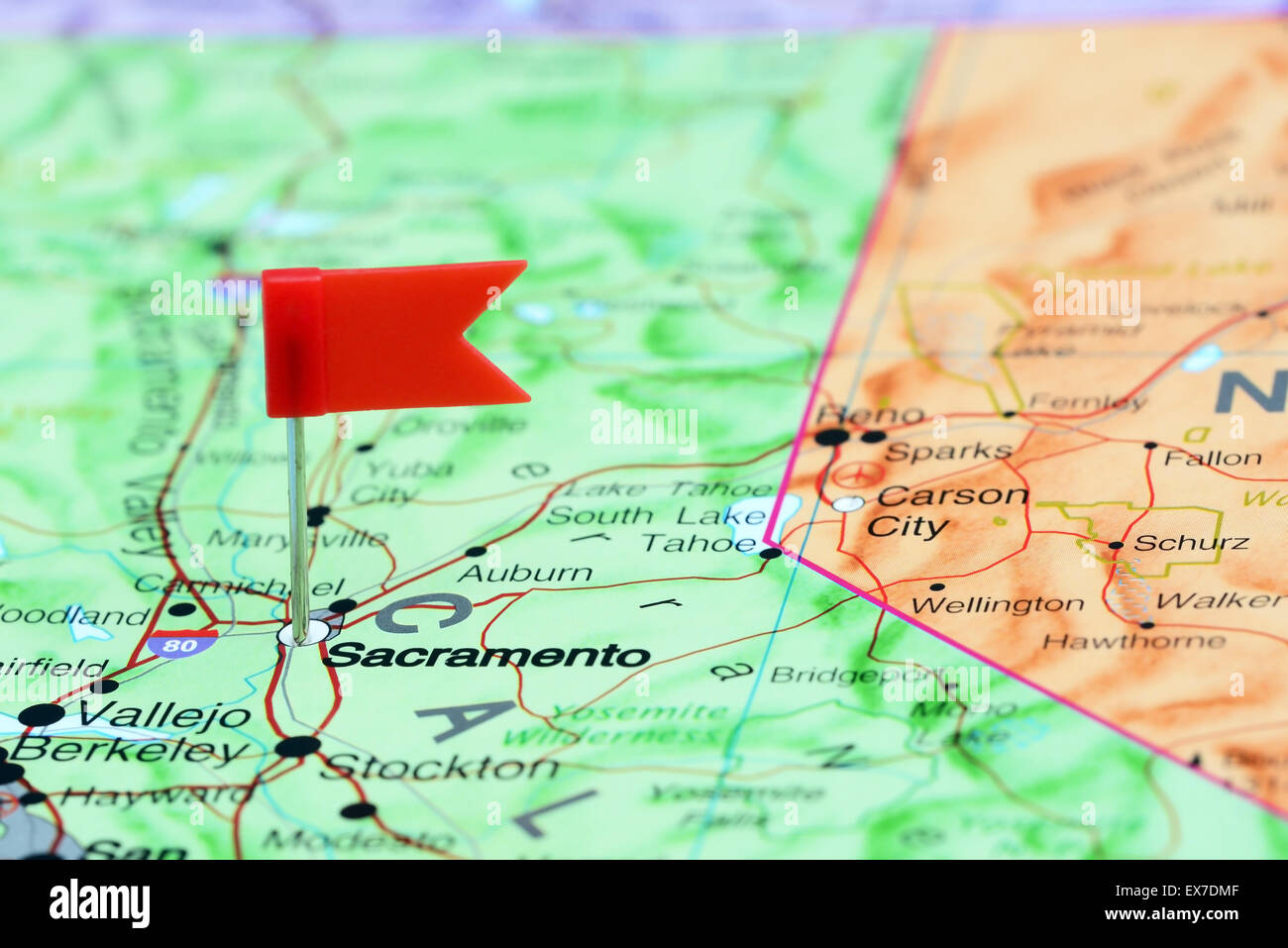 Sacramento map hi-res stock photography and images - Alamy