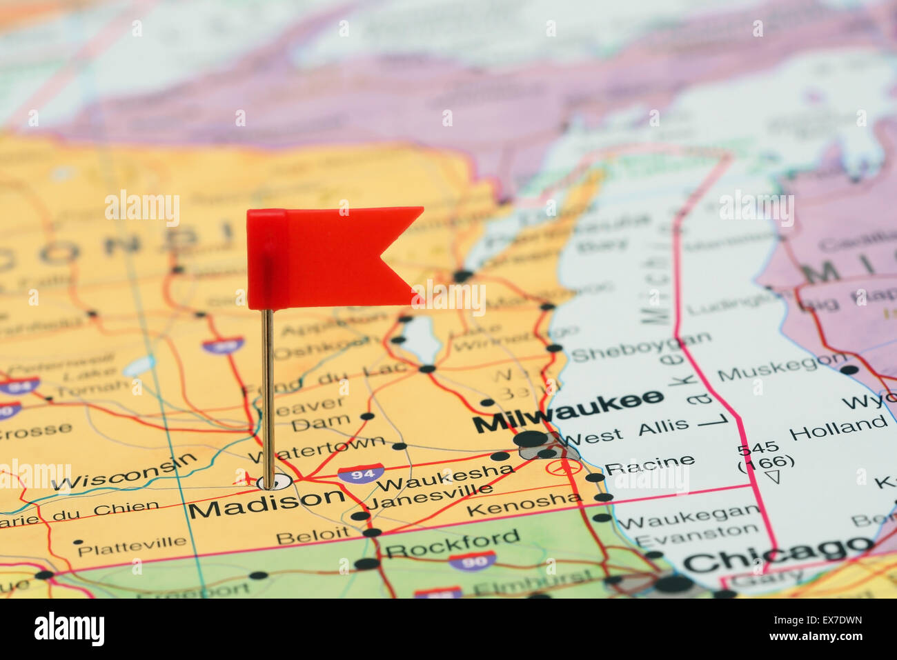 Madison map hi-res stock photography and images - Alamy