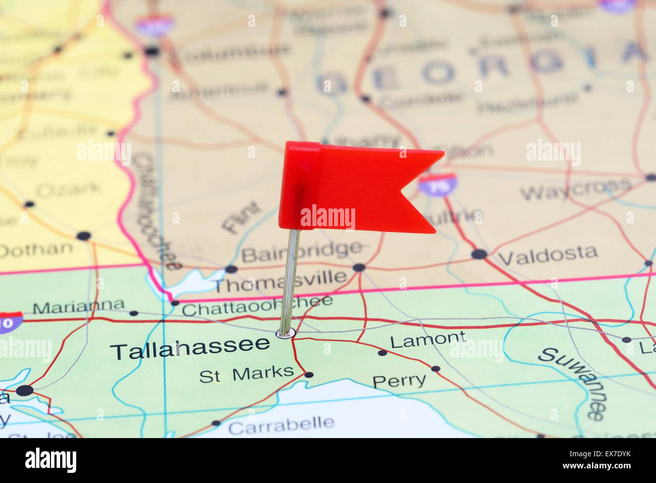 Tallahassee map hi-res stock photography and images - Alamy