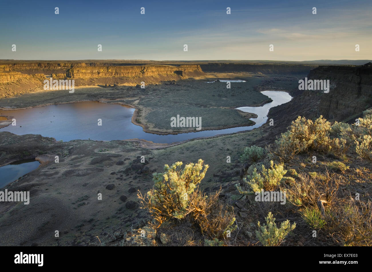 Sun Lakes-Dry Falls State Park, Columbia Plateau Washington Stock Photo ...