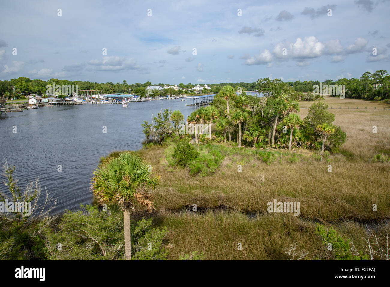 Town of Steinhatchee on Steinhatchee River, Florida Stock Photo - Alamy