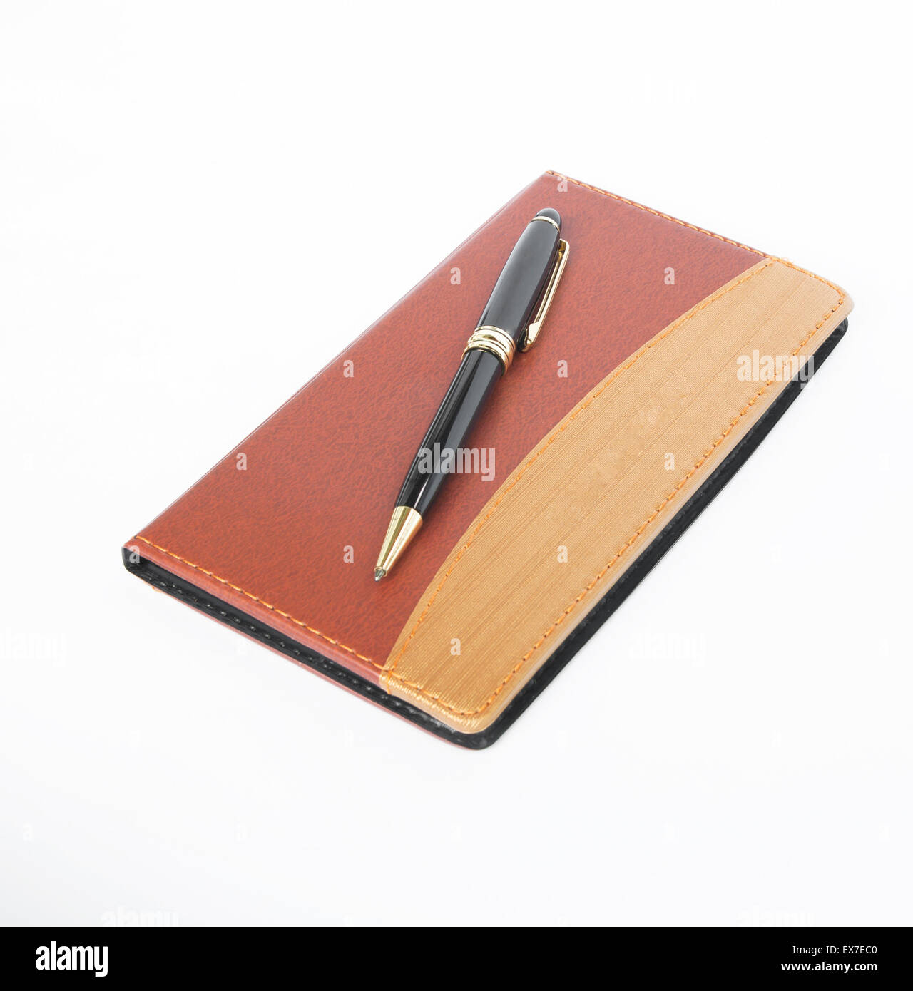 Book and Pen isolated on white background Stock Photo - Alamy