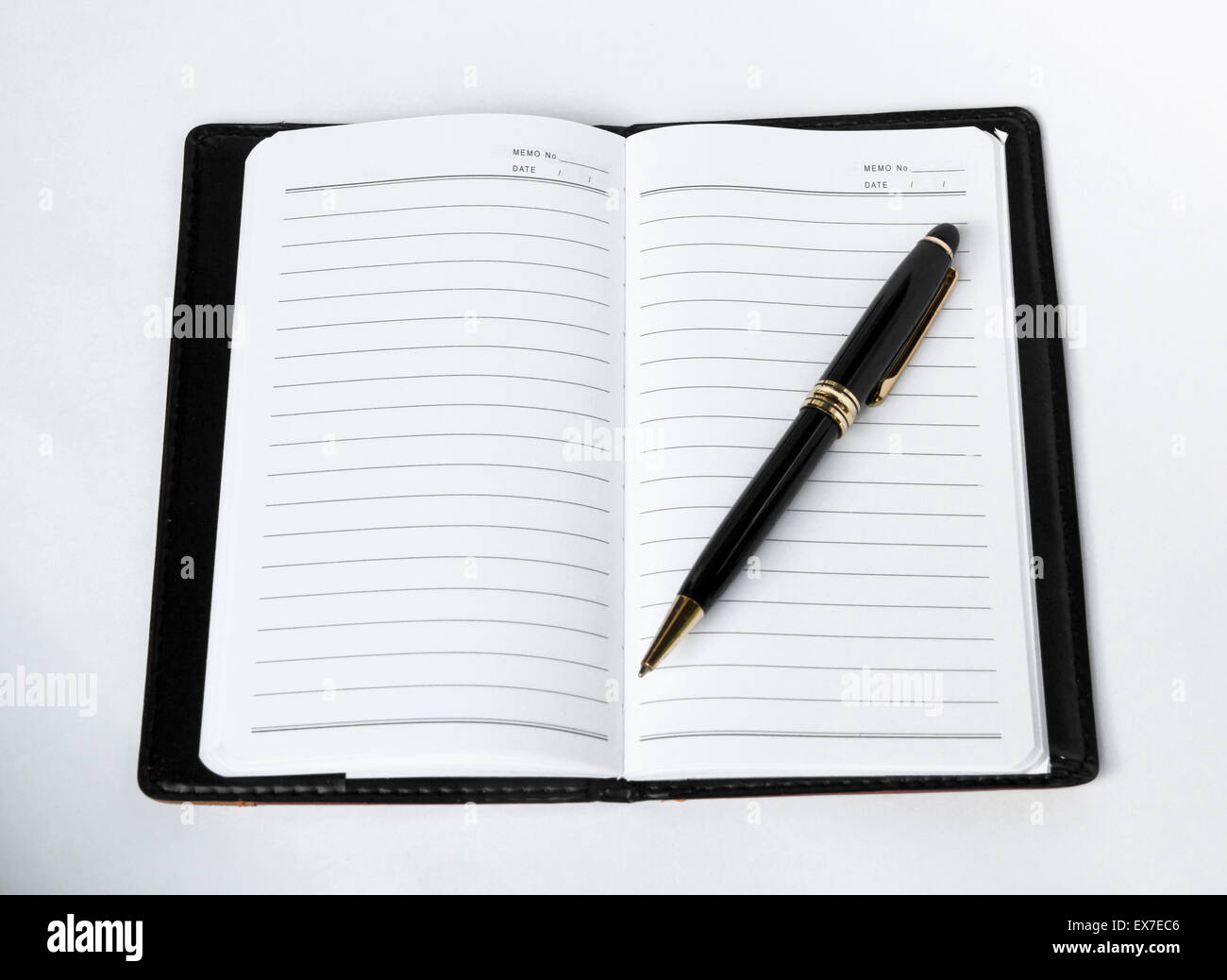 Black Book and Pen isolated on white background Stock Photo - Alamy