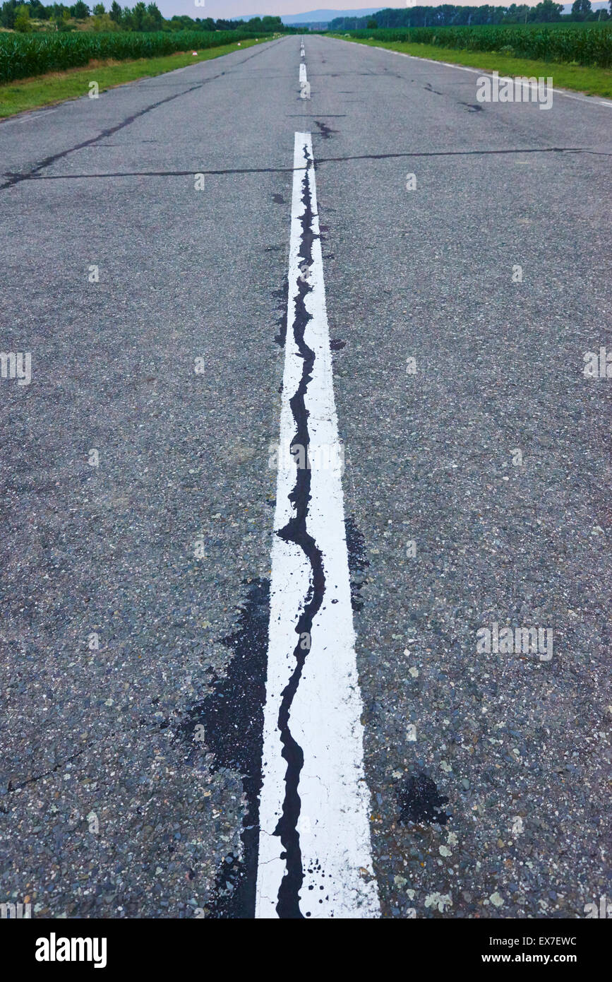 runway of a small airport, aerial view Stock Photo - Alamy