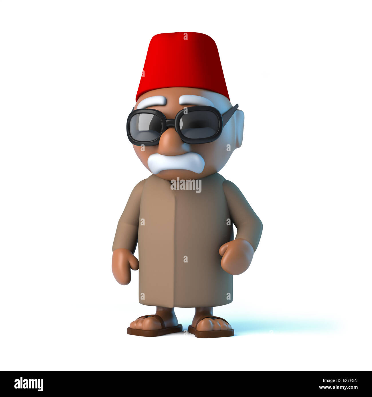3d render of a Moroccan man wearing a traditional fez Stock Photo - Alamy