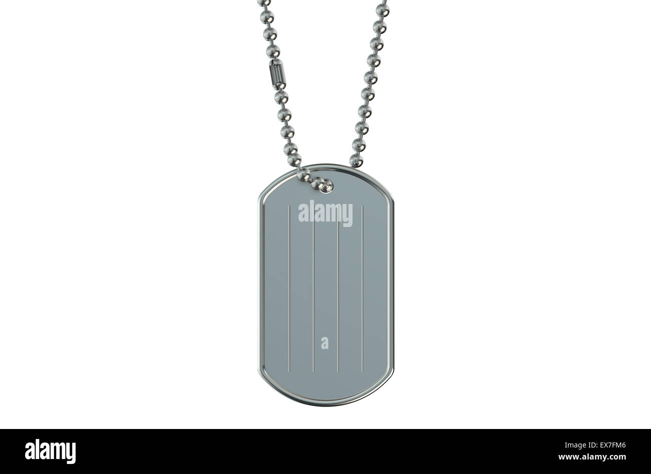 dog tag closeup isolated on white background Stock Photo - Alamy