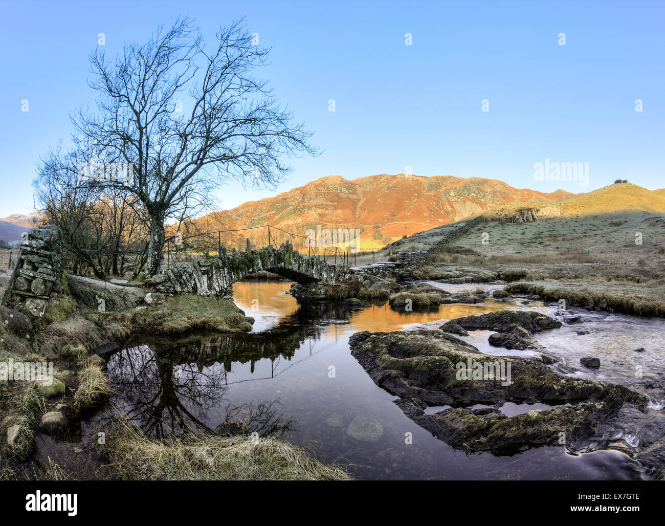 Slaters Bridge, Little Langdale Valley, Lake District Stock Photo - Alamy