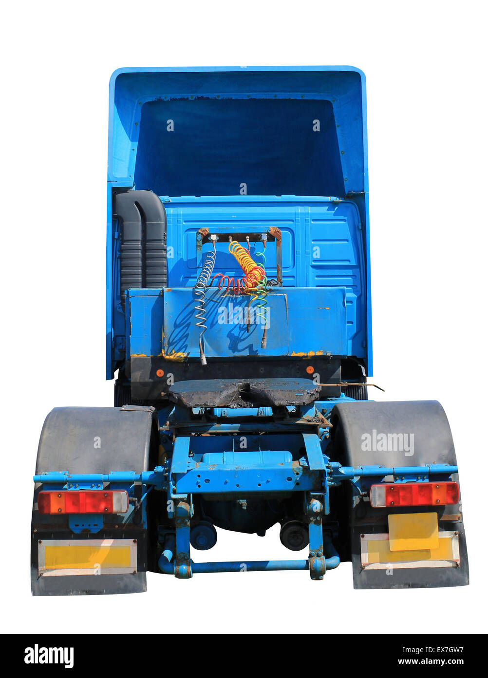 Semi truck rear view hi-res stock photography and images - Alamy