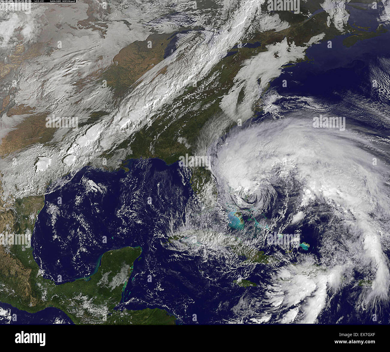 Satellite image of Hurricane Sandy 2012 Stock Photo - Alamy