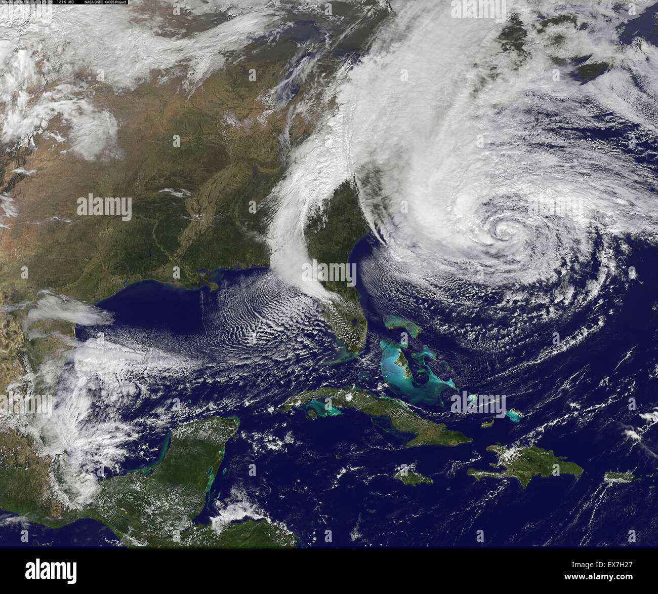 Satellite image of Hurricane Sandy 2012 Stock Photo - Alamy