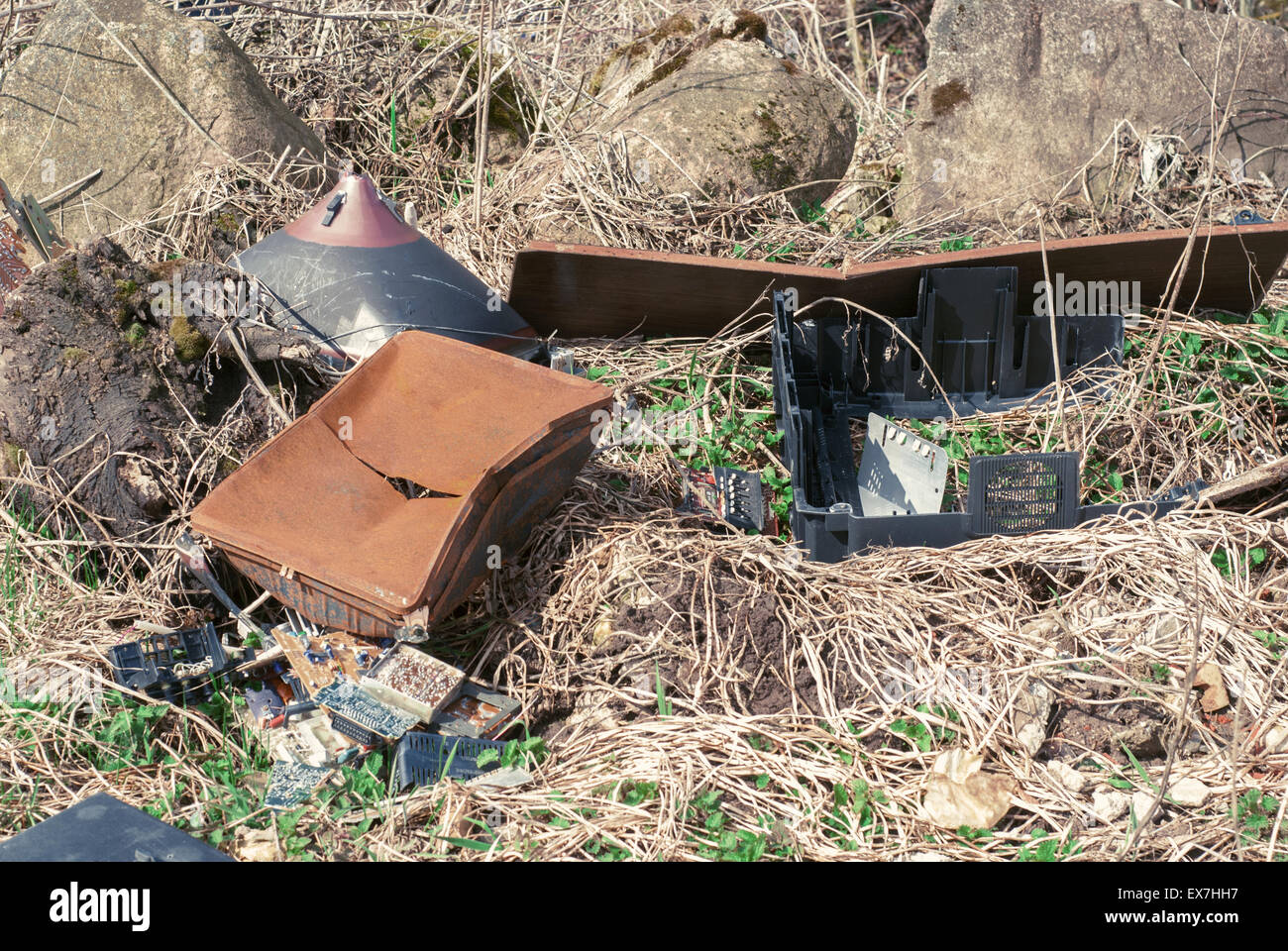 garbage dump near the forest Stock Photo - Alamy