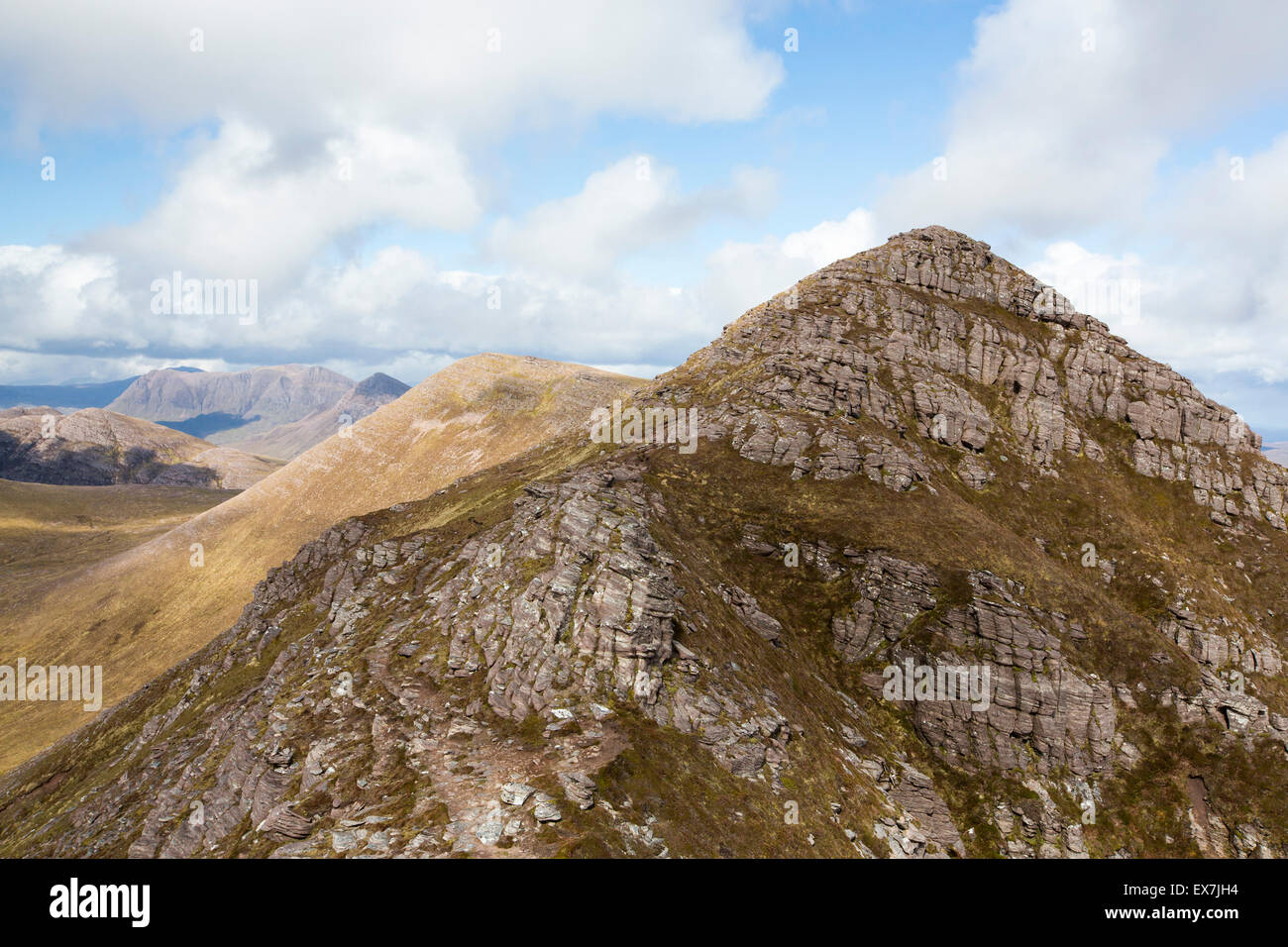 Ben Mor coigach in the Scottish Highlands, coigach, UK, looking North ...