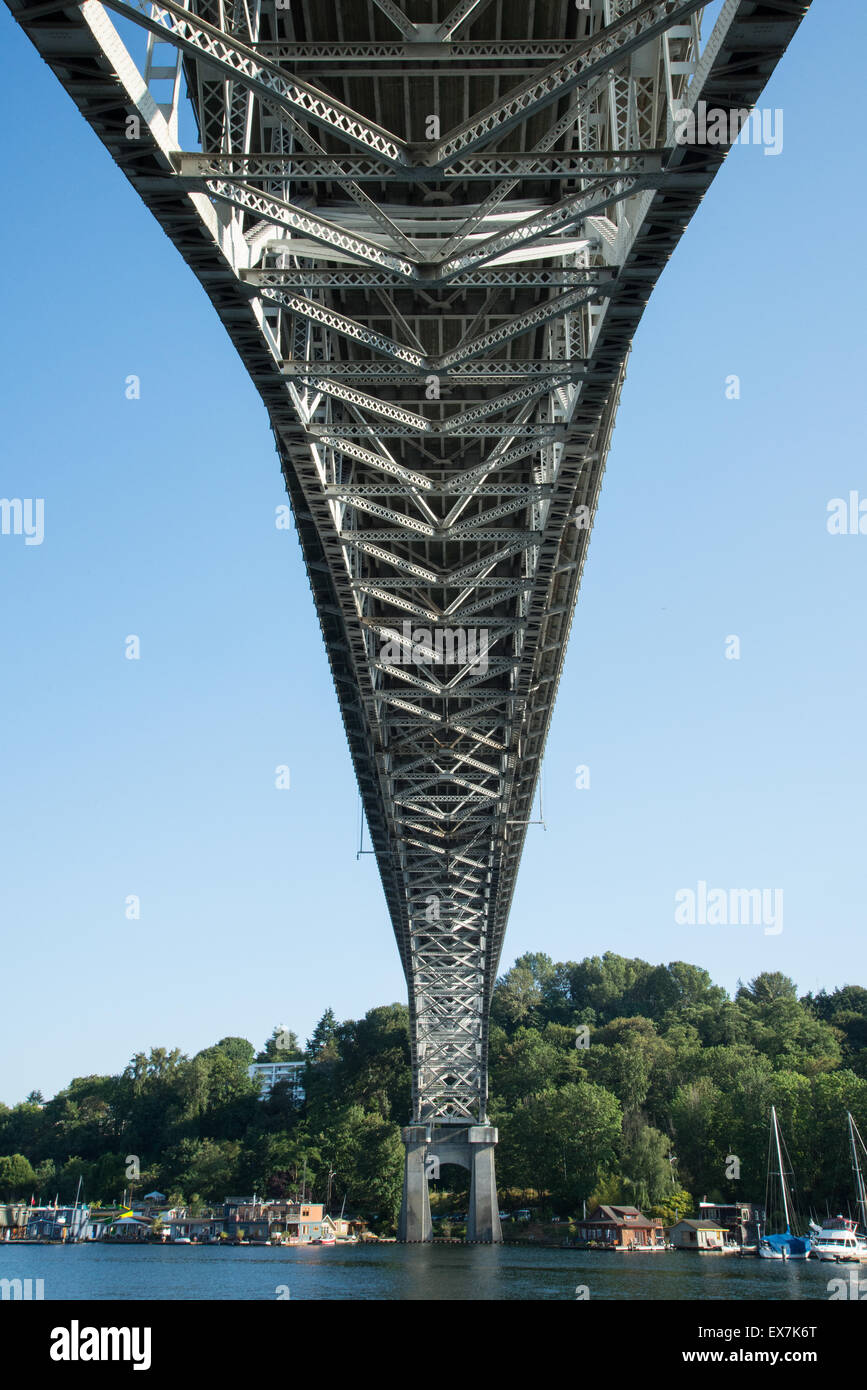 Under side of the George Washington Memorial Bridge, Seattle, WA Stock ...