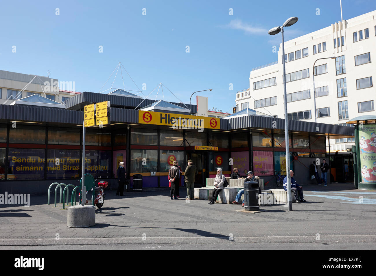Reykjavik hlemmur local bus station transport iceland Stock Photo - Alamy