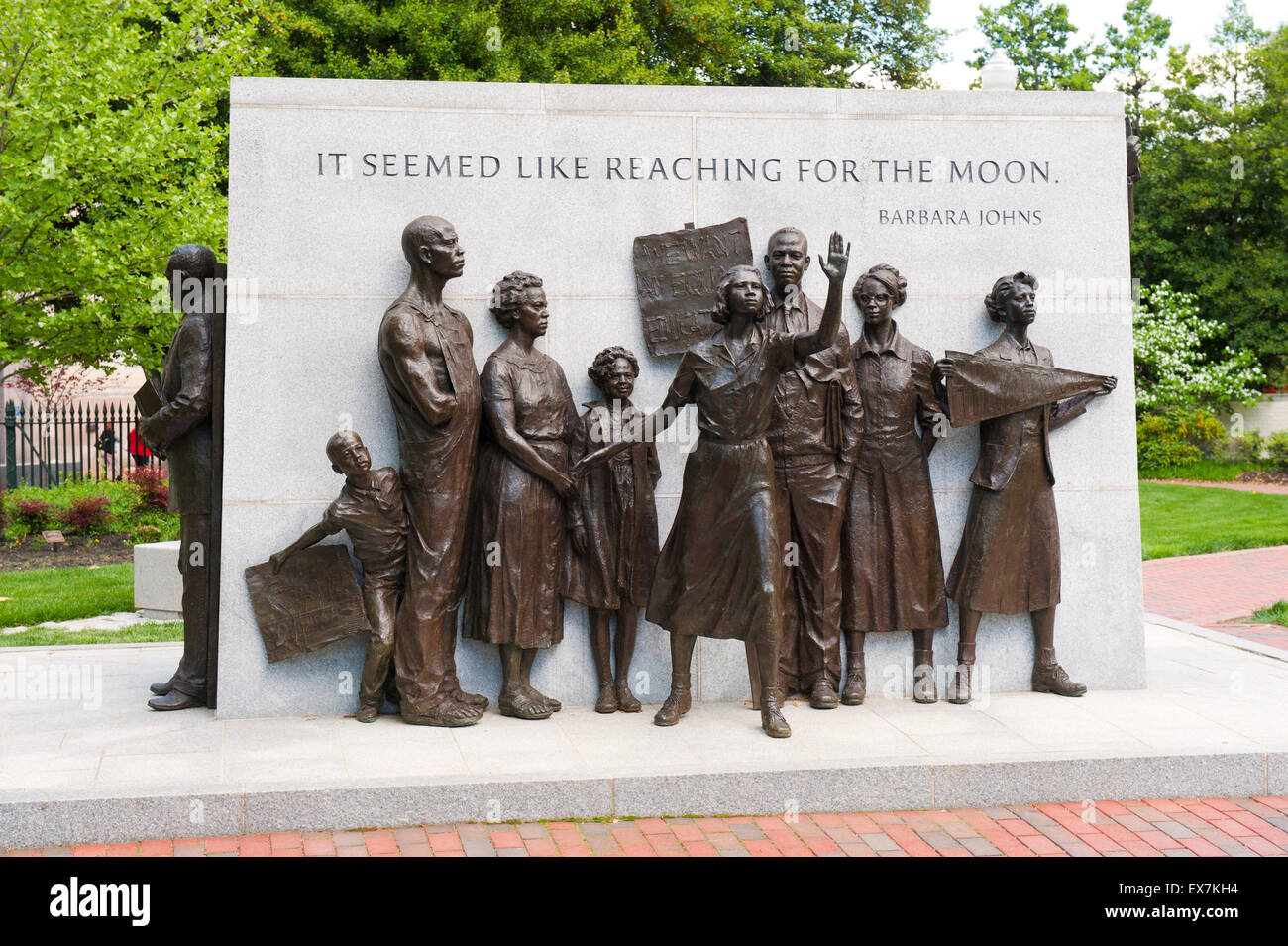 Virginia Civil Rights monument on the grounds of the State Capitol ...