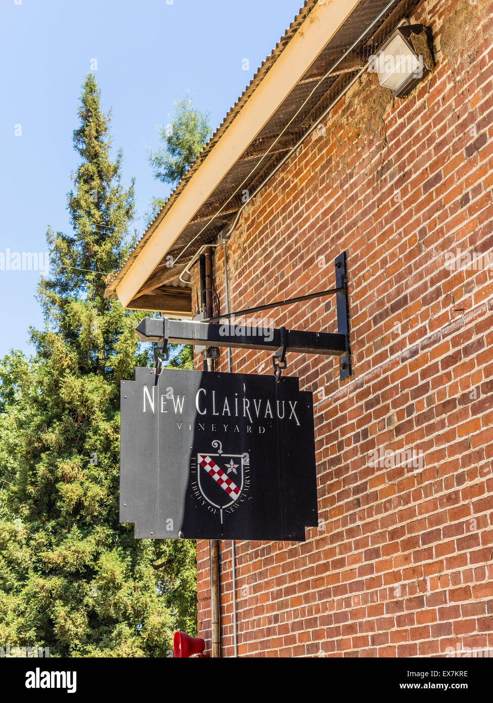 New Clairvaux Winery Sign at the tasting room in Vina, California Stock ...