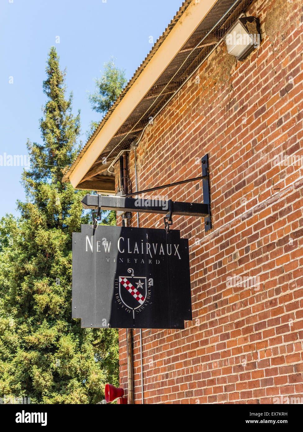 New Clairvaux Winery Sign at the tasting room in Vina, California Stock ...